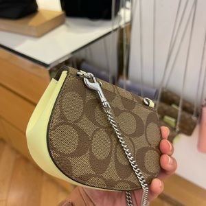 Coach | Bags | Coach Morgan Card Case On A Chain In Signature Canvas ...